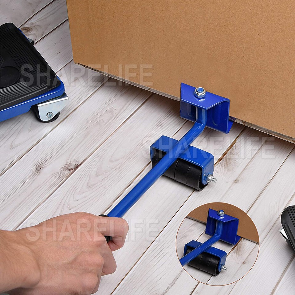 5pcs Furniture Slider Lifter Moves Wheels Mover Kit Home Moving Lifting ...