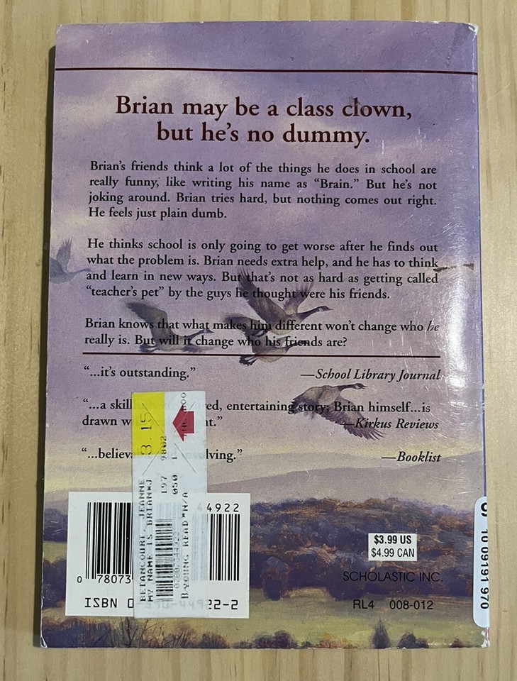 My Name Is Brain Brian (Apple Paperbacks) - Paperback - Dyslexia | eBay