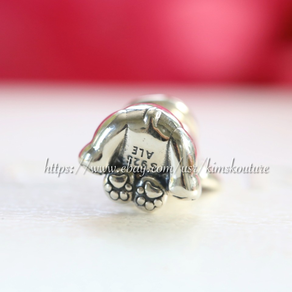 Authentic Pandora Silver Charm Bulldog Puppy 798008EN16 | eBay