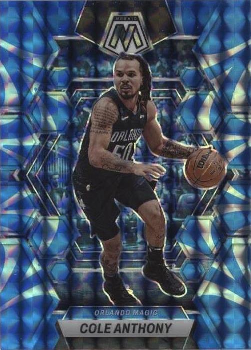 2022-23 Panini Mosaic - Cole Anthony #10 Reactive Blue Mosaic Prizm for ...