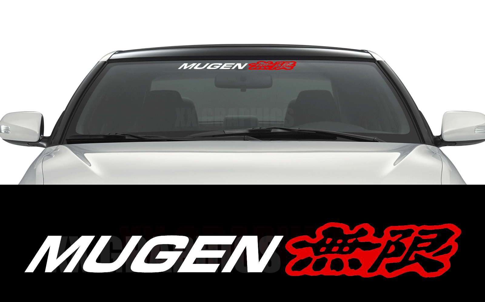 Mugen Power Stickers Fits Honda Acura JDM Windshield Banner 2 Color | eBay