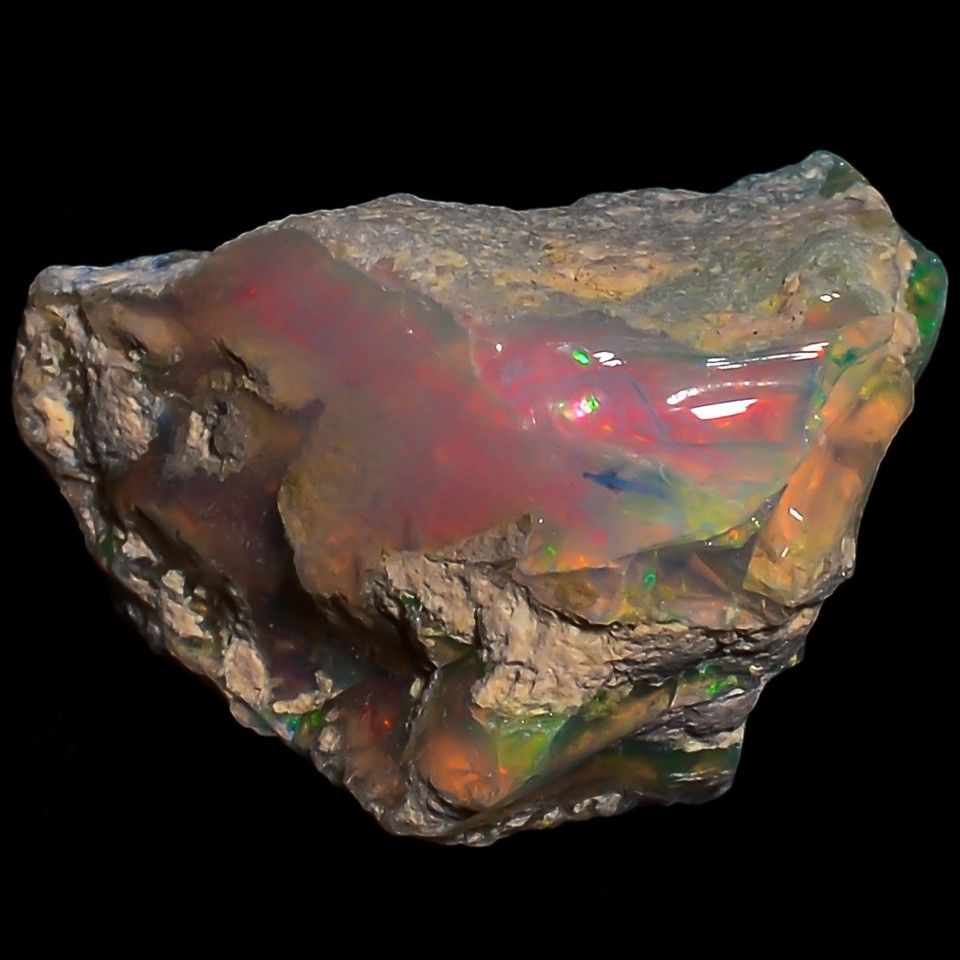 Top Grade Natural Welo Fire Ethiopian Opal Rough Gemstones 10.80Cts 16x ...