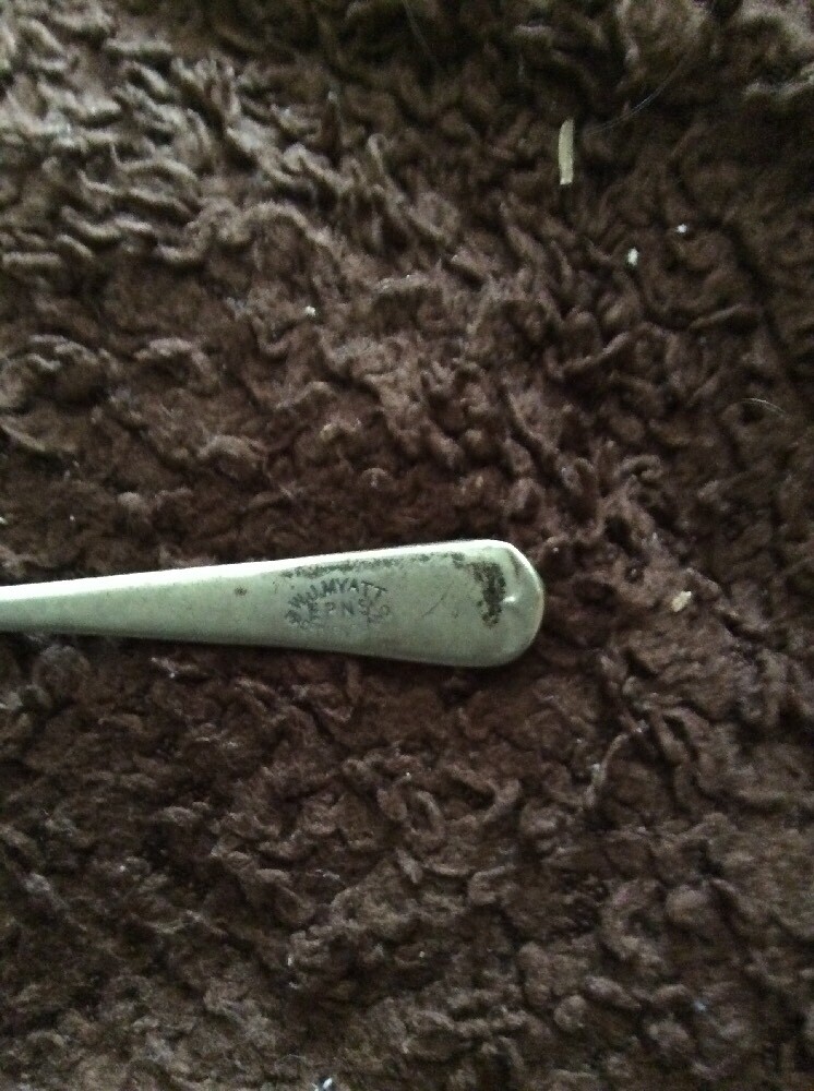 Antique EPNS silver Plated Tea Strainer; Slotted Teaspoon; W.J. Myatt ...