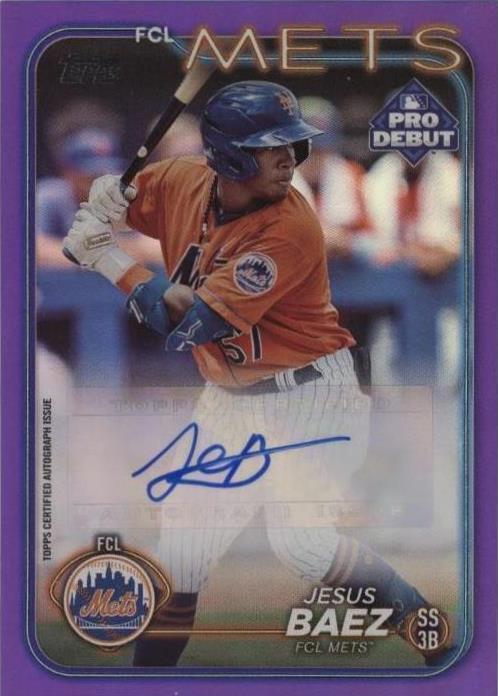 2024 Topps Pro Debut - Jesus Baez #PD-187 Purple Foil Autographs /299 ...