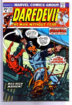 DAREDEVIL #111 First Appearance Silver Samurai! Shanna! Marvel Comic ...