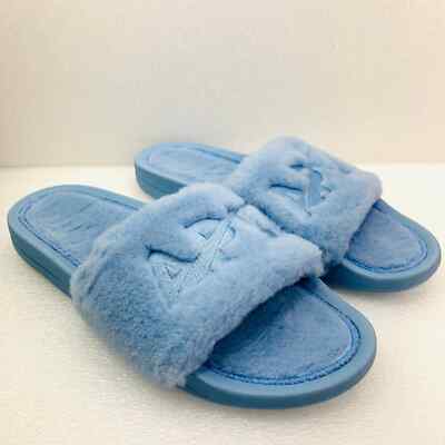 APL Shearling Slide Slippers Ice Blue - Women's 13 | eBay