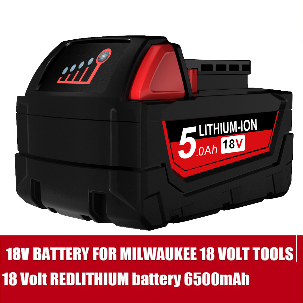 2 PACK For Milwaukee M18 M18B5 18V 5.0Ah Lithium Battery 48-11-1850 48 ...