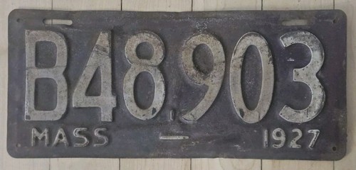 1927 27 Massachusetts MA Mass Commercial Truck TRK License Plate Tag ...