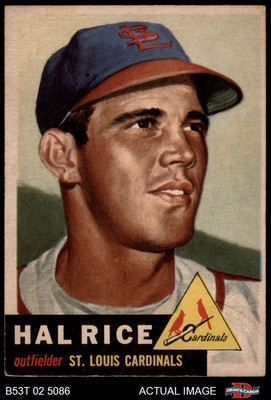 1953 Topps #93 Hal Rice Cardinals DOUBLE-PRINT 4 - VG/EX | eBay