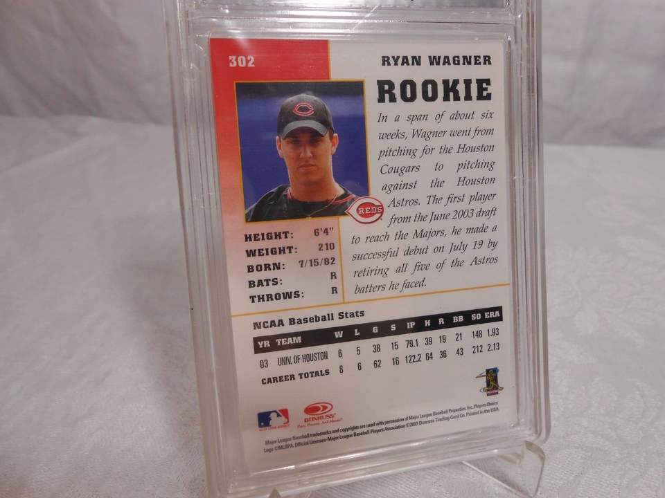 Ryan Wagner 2003 Donruss Champions MINT 9 MLB Rookie Card No. 302 | eBay