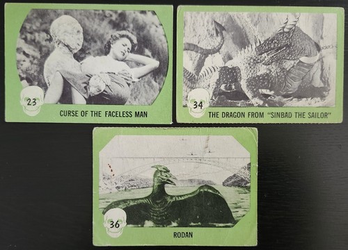 1961 Nu-Cards Horror Monster Card Lot (White Backs) | eBay