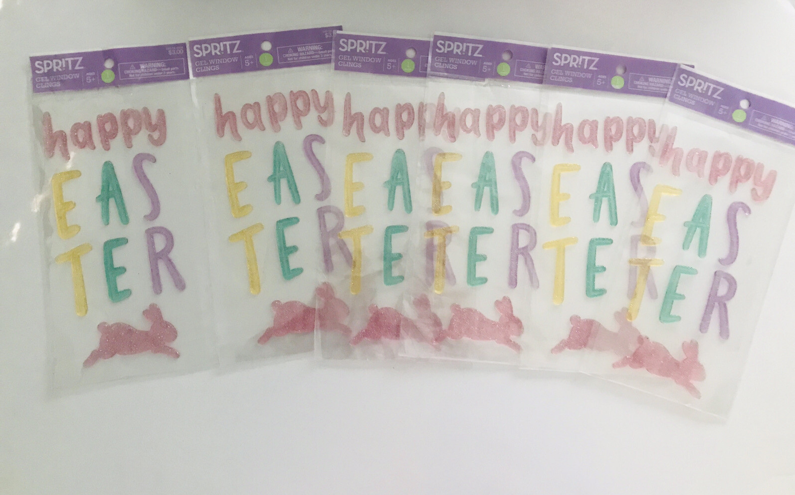 Target Spritz 'Happy Easter' Gel Window Clings Ages 5+ (6 Packs) NWT ...