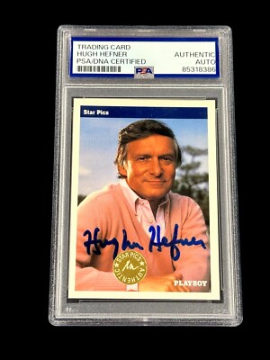 Hugh Hefner Playboy Magazine Signed Autograph Photo Star Pics 1992 Card ...