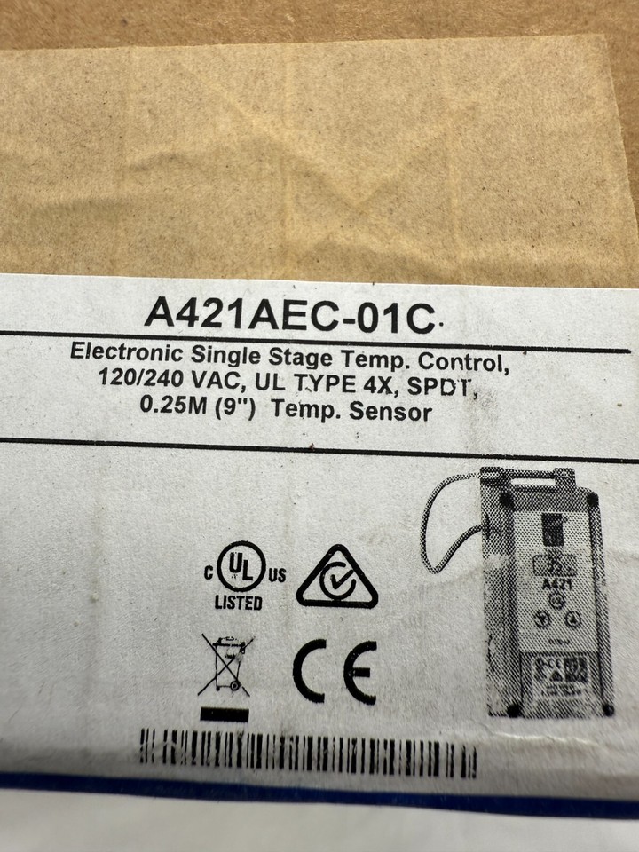 Johnson Controls A421AEC-01C Electronic Single Stage Temp Control 120/ ...