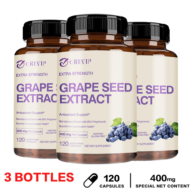 120pcs Grape Seed Extract 400mg-95%Polyphenols Antioxidant ...