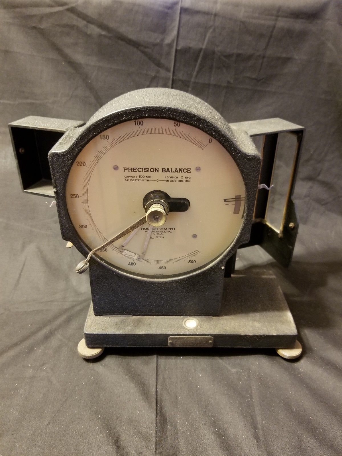 Antique Roller Smith Precision Milligram Balance Scale 500 mg w/ wooden ...