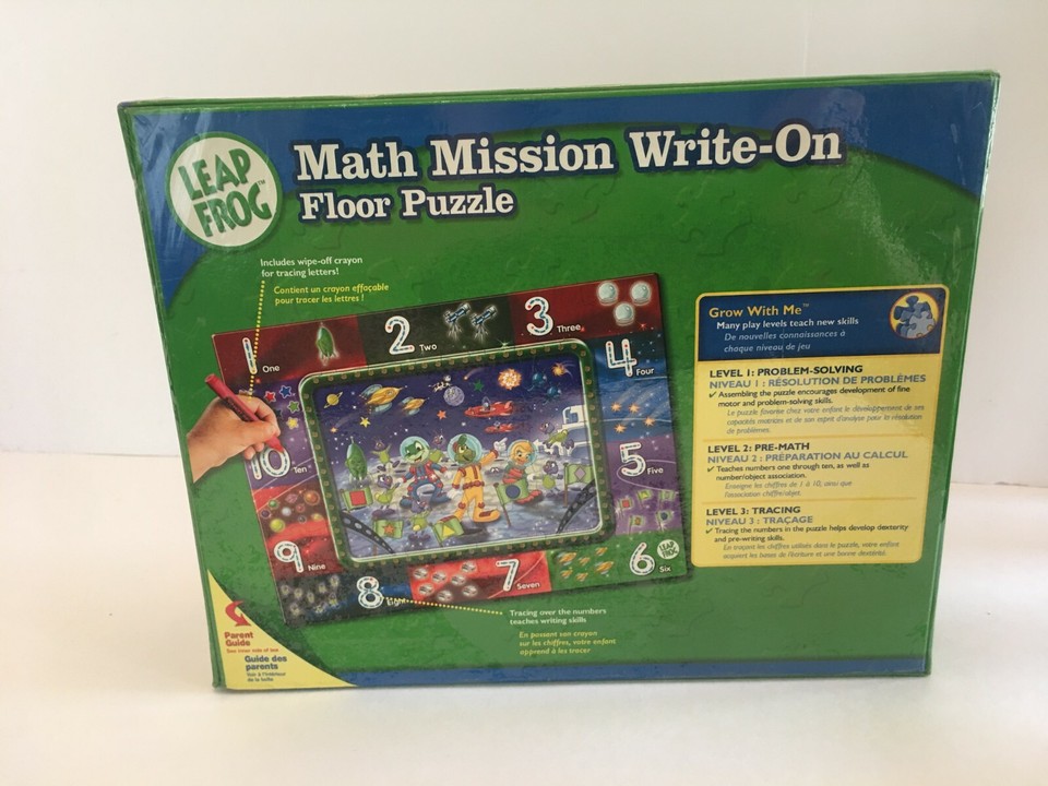Leap Frog Math Mission Write-On Floor Puzzle New Sealed | eBay