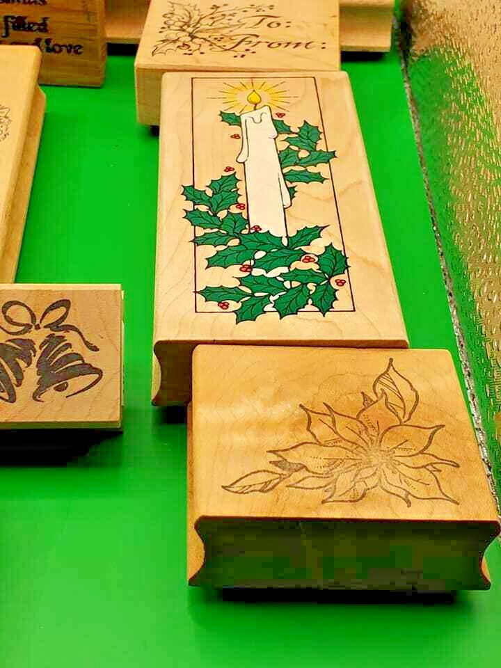 LOT OF 31 CHRISTMAS THEMED RUBBER STAMPS HOOK'S LINES & INKERS STAMPIN ...