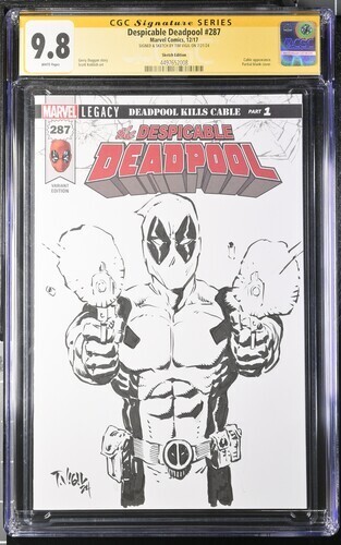 Despicable Deadpool (2017) #287 (CGC 9.8 SS) Signed sketch Tim Vigil ...