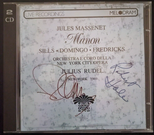 Massenet MANON Plácido DOMINGO Sills Robert HALE AUTOGRAPHE AUTOGRAPH ...