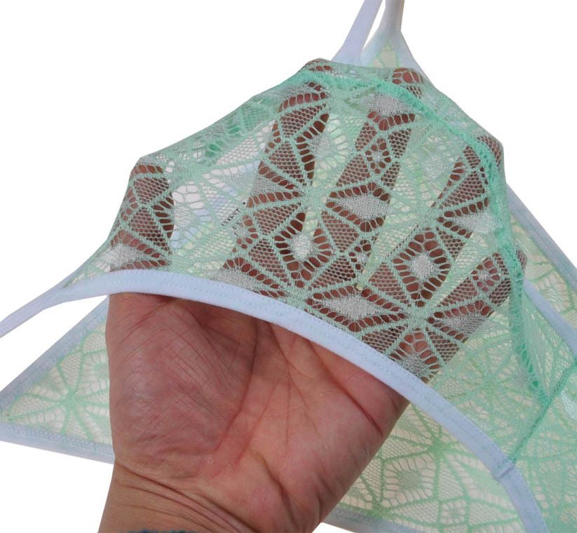 Men's Sheer Jacquard Rhombus Lace Briefs Underwear Pouch Open Side ...