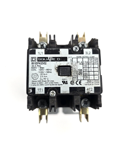 Used Square D Definite Purpose Contactor 120V COIL 8910DPA32V02 | eBay