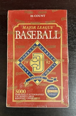 1992 DONRUSS MLB Baseball Series 2 Sealed Box 36 Packs - FACTORY SEALED ...