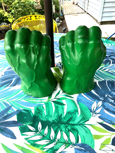 Vintage MARVEL 2003 Incredible Hulk Foam Smash Fist Hands Gloves One ...