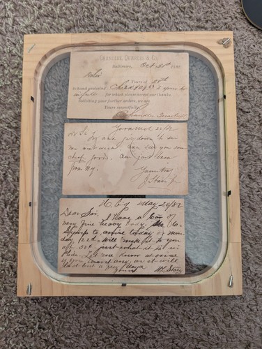 Antique FIRST POST CARD THE LIBERTY 1880 HEAD Set of 3 in Frame Circa ...