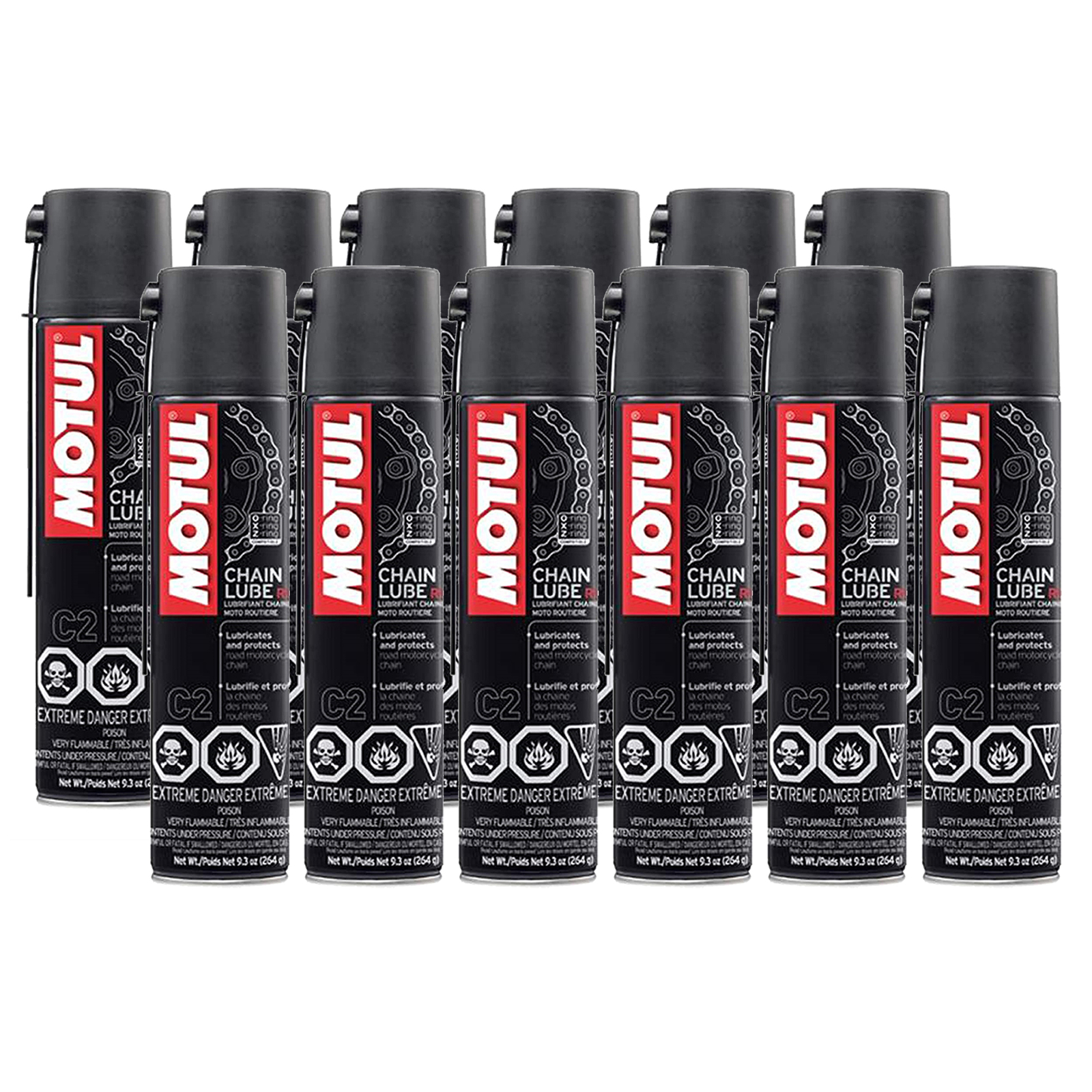 Motul MC CARE C2 CHAIN LUBE ROAD Spray 4.8L Multi Purpose Grease 12 x 0 ...
