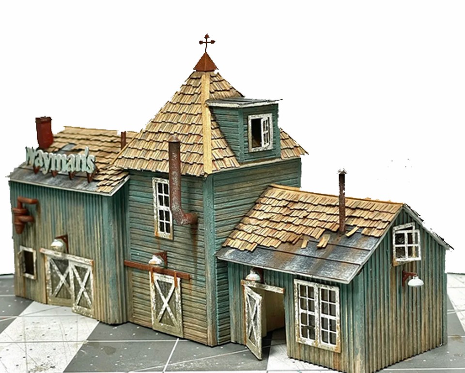 WAYMAN’S THE JJT BUILD N Nn3 Scale Model Railroad Structure Unpainted ...