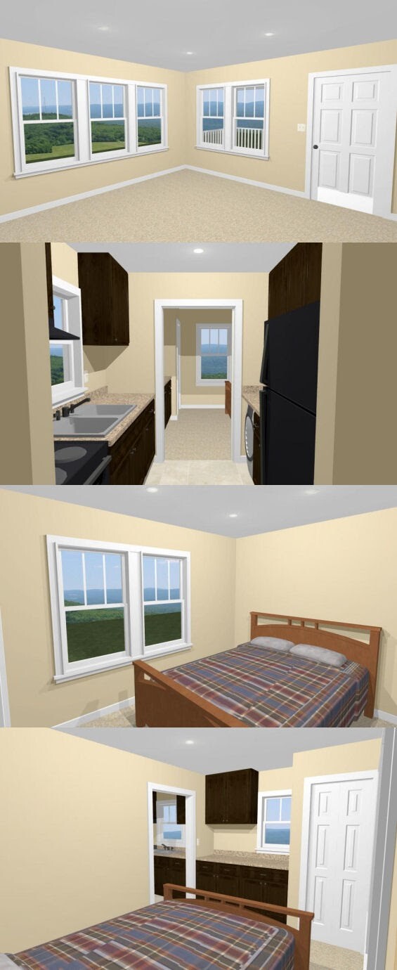 14x30 Tiny House -- 419 sq ft -- PDF FloorPlan -- Model 1C | eBay