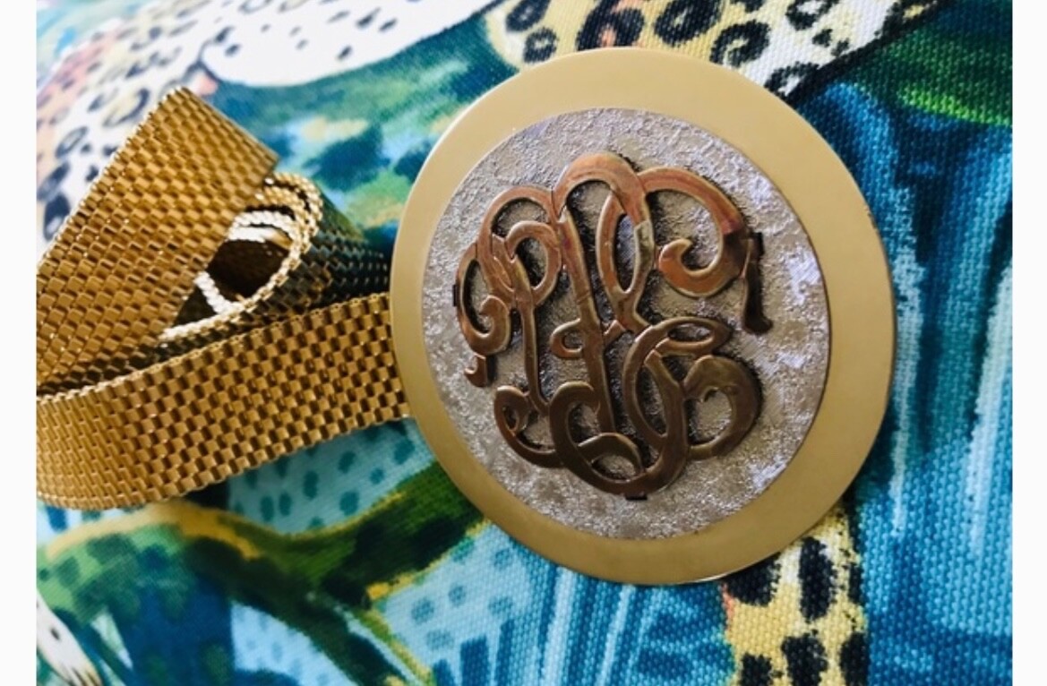 Chic Vintage 70’s Metal Filigree DISCO ERA Belt - Gem