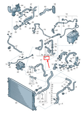 2017-2020 Audi A4 B9 Coolant Hose With Quick Release Coupling ...