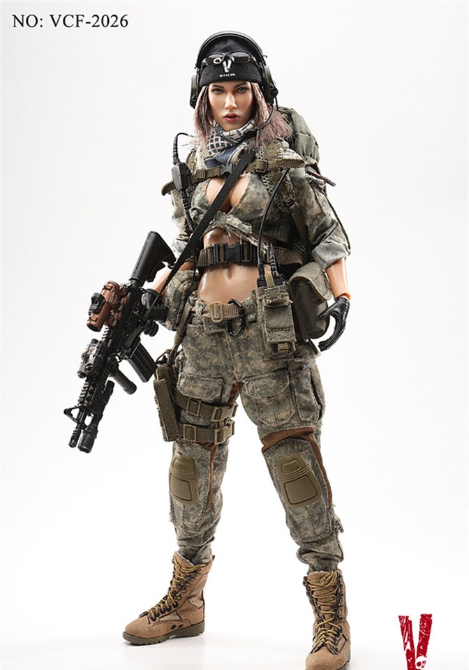 NEW VERYCOOL VCF2026 1:6 ACU Camo Woman Shooter Female Action Figure ...