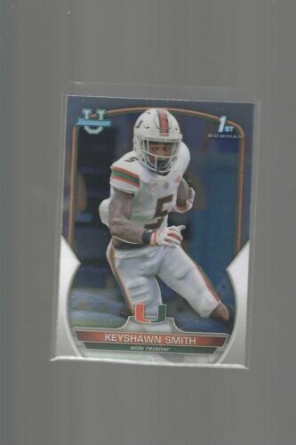 Keyshawn Smith Lot of 24 2022 Bowman University Chrome FB Cards Miami ...