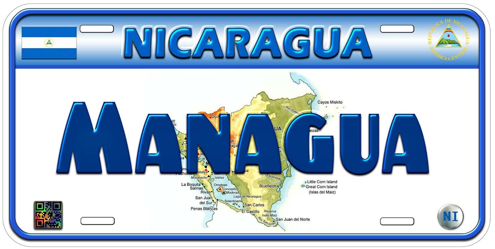 Nicaragua Managua Personalized Novelty Car Tag License Plate | eBay