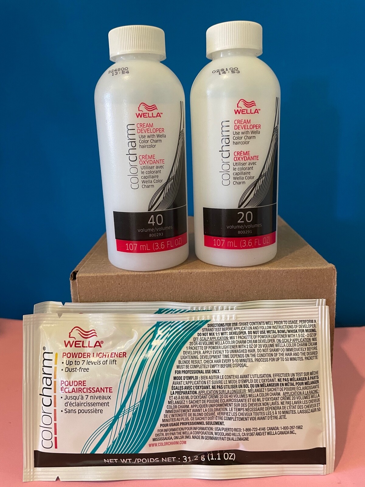Wella Color Charm Bleach Powder Lightener + Cream Developer (CHOOSE ...