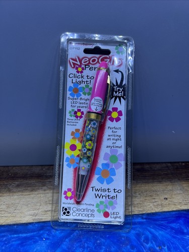 Vintage NeoGlo Ball Point Pen LED Light Up GP112 StrawberryFlashlight ...
