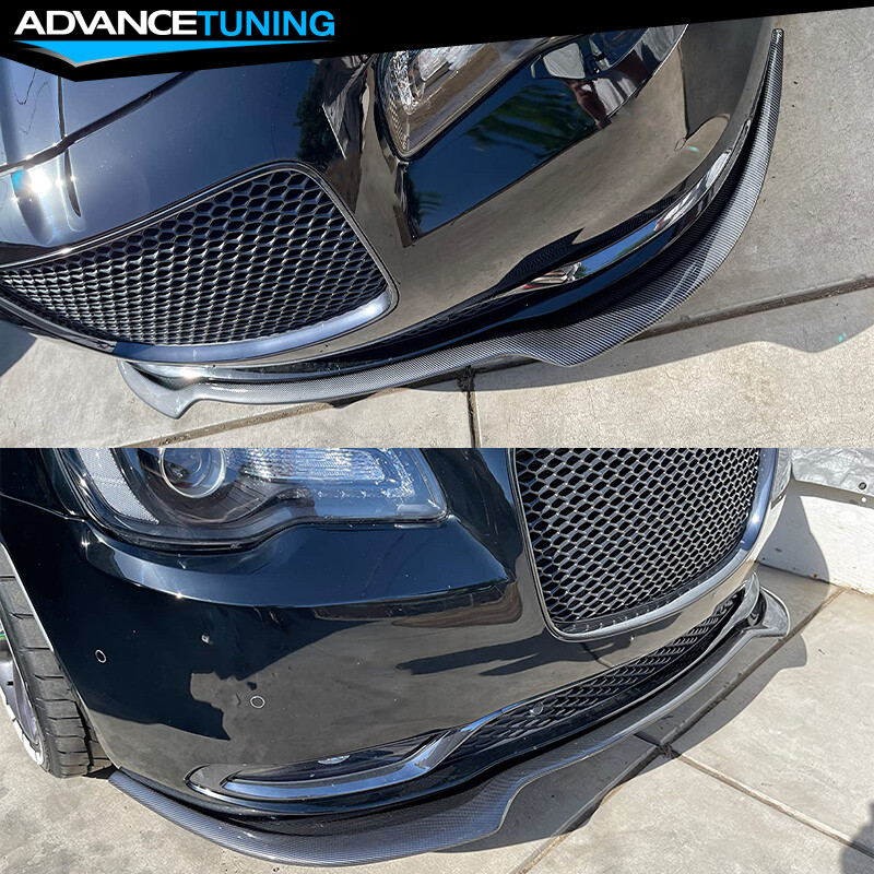 Fits 15-23 Chrysler 300 300C Carbon Fiber Print Front Bumper Lip ...