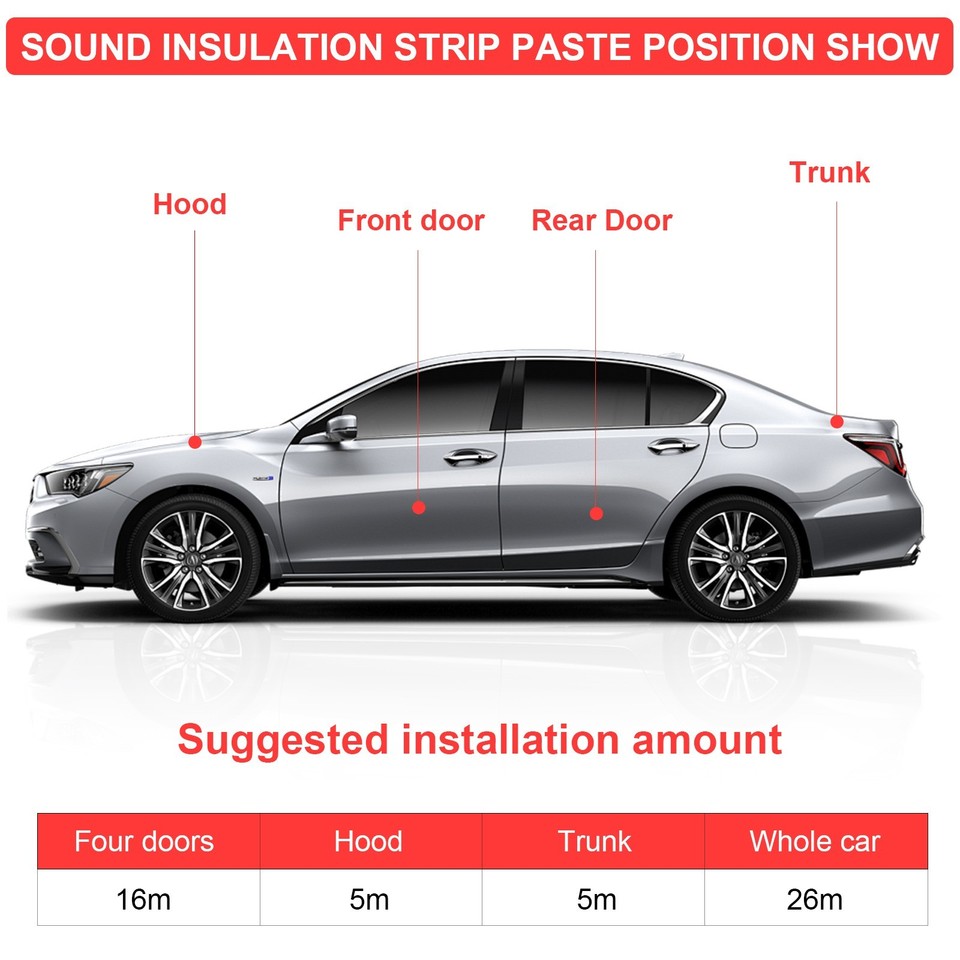 B-Shape Car Door Rubber Seal Strip Self Adhesive 16M Car Door Weather ...