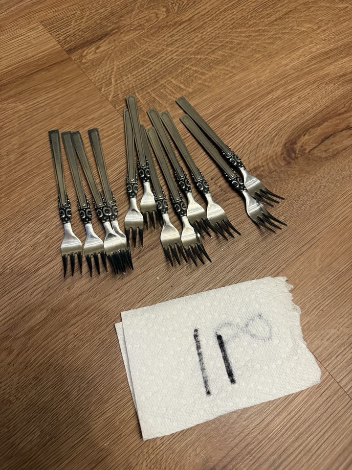 Lot 88 Pieces Oxford Hall Stainless Japan Sutherland Forks Ornate ...