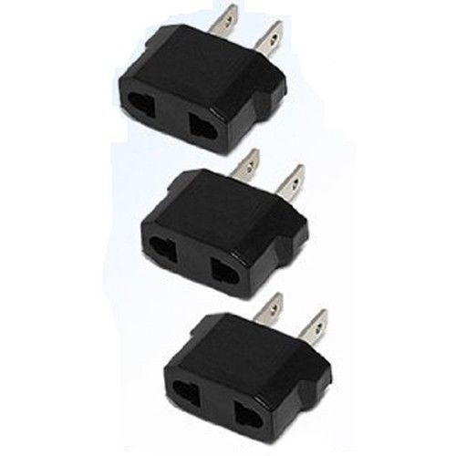 Plug Adapter for European to American Outlet - 3 Pack EUROPE ASIA to ...