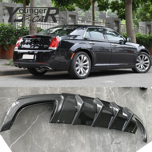 Rear Bumper Diffuser Fit For 2015-2023 Chrysler 300 Rectangle Carbon ...