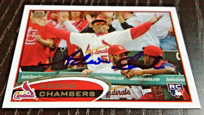Adron Chambers - 2012 Topps Series 1 Rookie RC Signed Autograph Auto ...