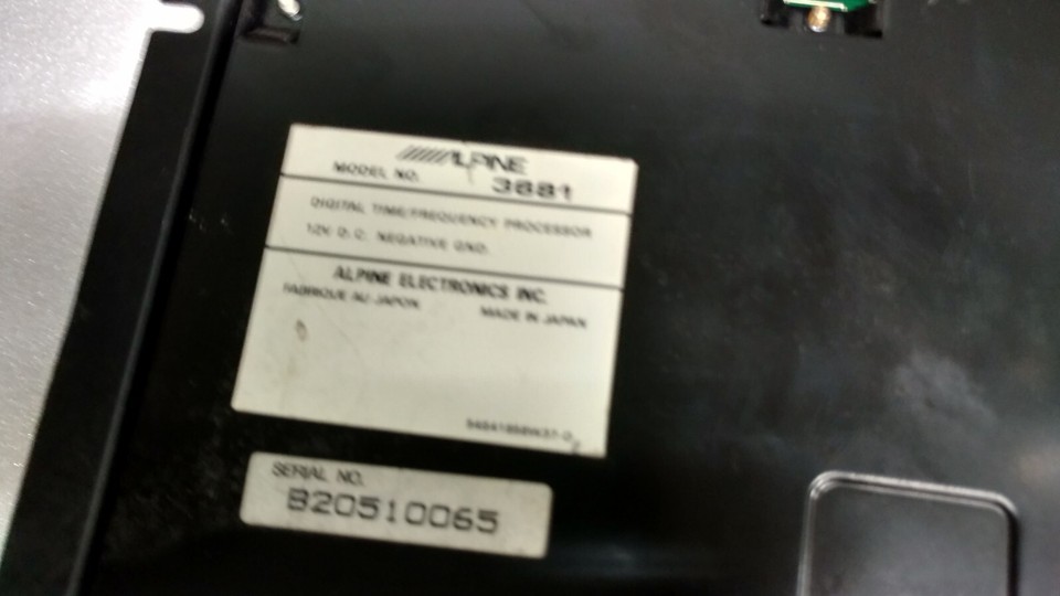 Rare Alpine Car Audio 3681 Digital Time Frequency Processor | eBay