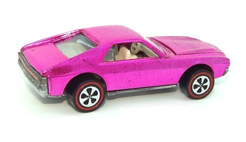 1969 Hot Wheels Redline Custom AMX Spectraflame Hot Pink white interior ...