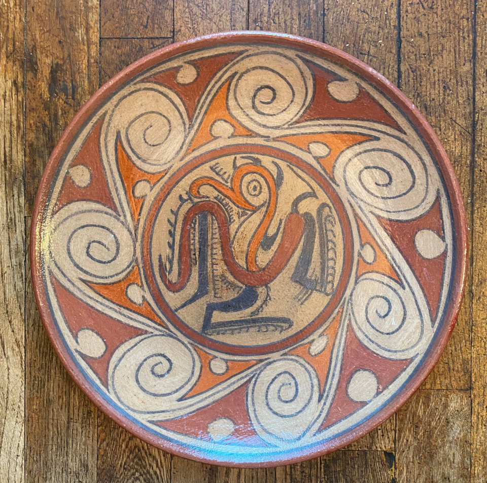 Vintage Pottery Ceramica La Pena Panama 12" Hanging Plaque Mid Century ...