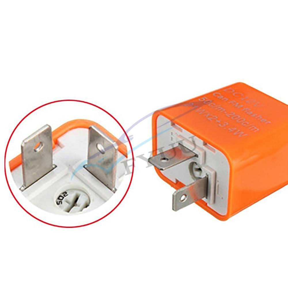 2 Pcs Car Electronic LED Flasher Relay Fix Turn Signal Bulb Hyper Flash ...