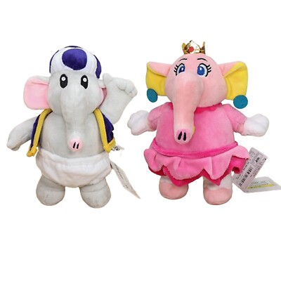 2X Elephant Princess Peach Blue Toad Super Mario Bros Wonder Plush Toy ...